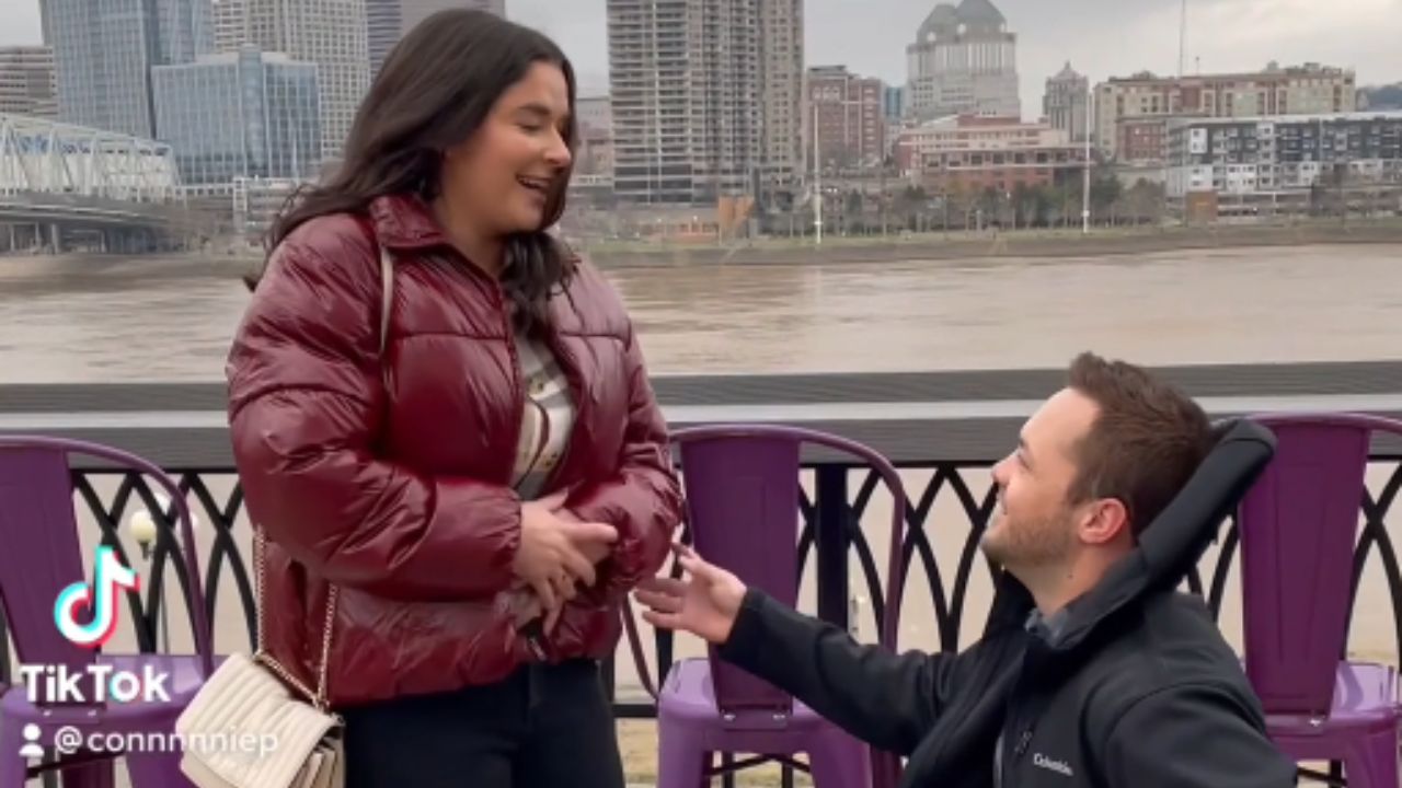 Man begins the first day of his engagement with the ring stuck on his ...