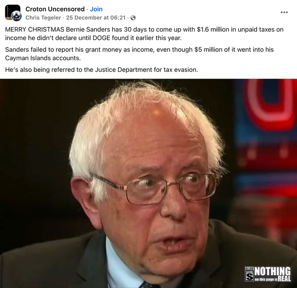 Does Bernie Sanders owe $1.6M in back taxes? Here's the truth