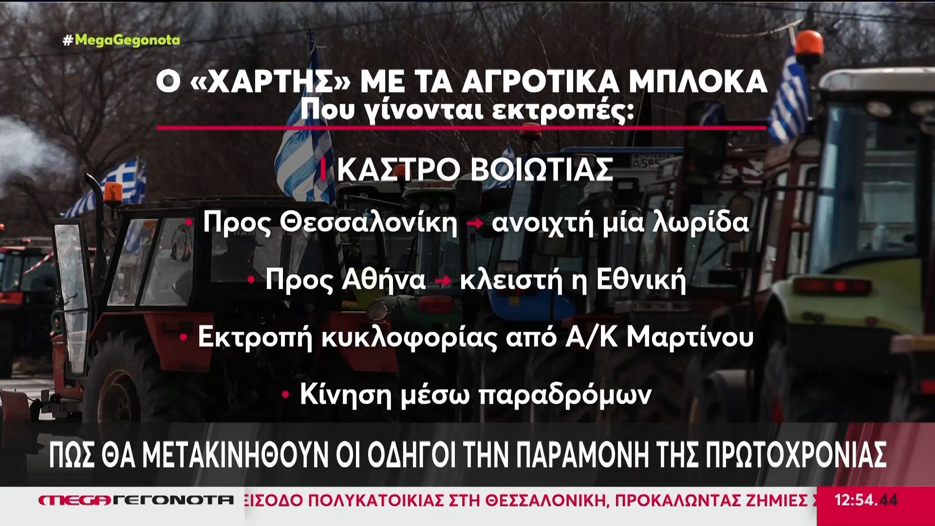 Ο «χάρτης» με τα αγροτικά μπλόκα - Πού γίνονται εκτροπές