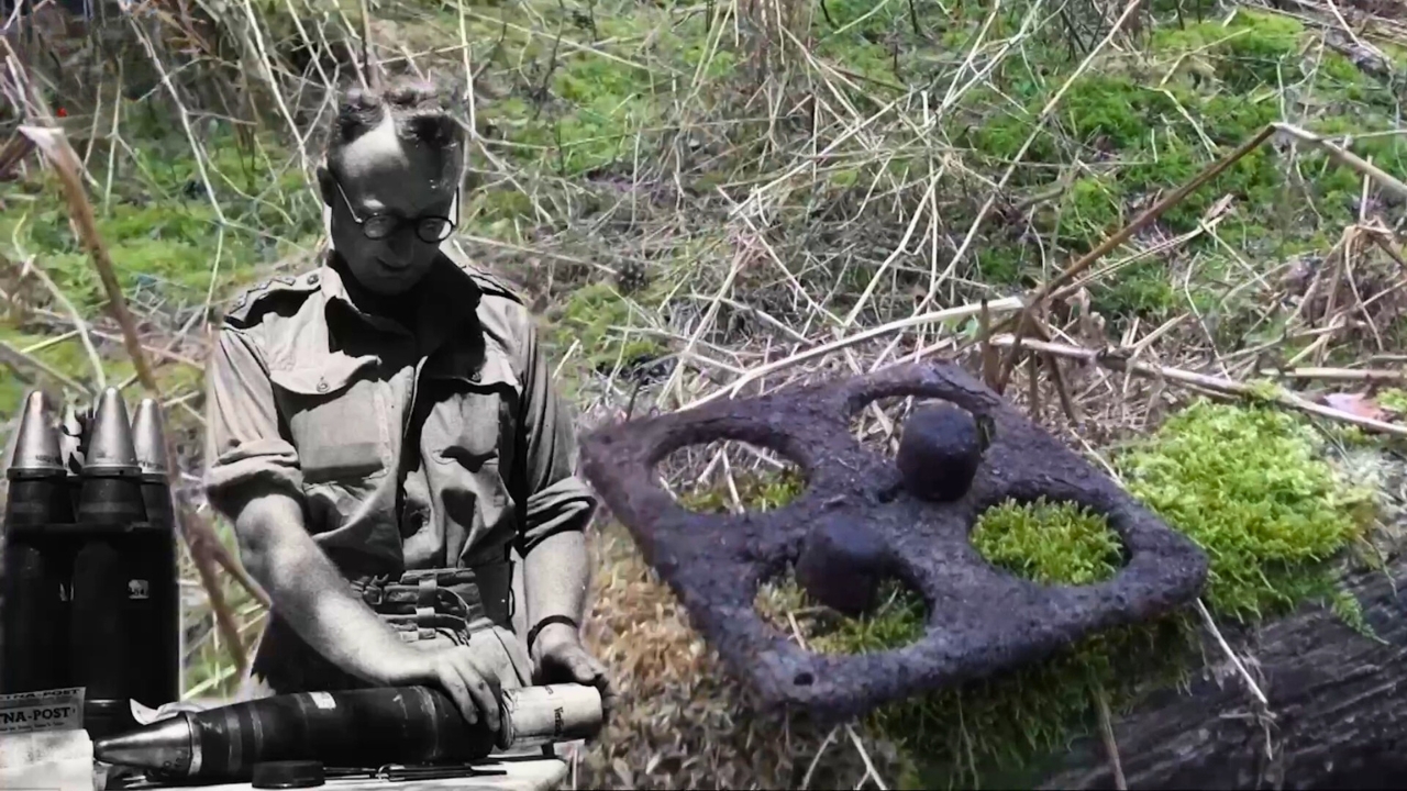 Ammo boxes, grenade racks, and cordite reveal a WWII British gun site