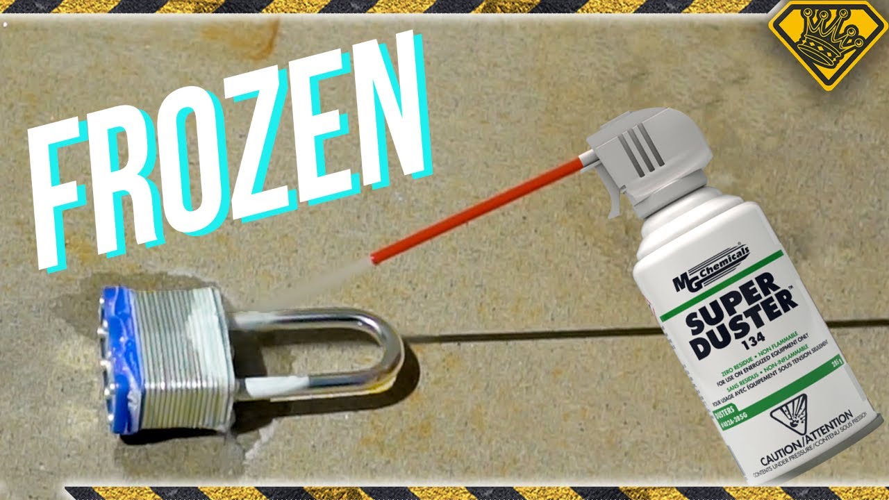 Test canned air to break locks without extra tools