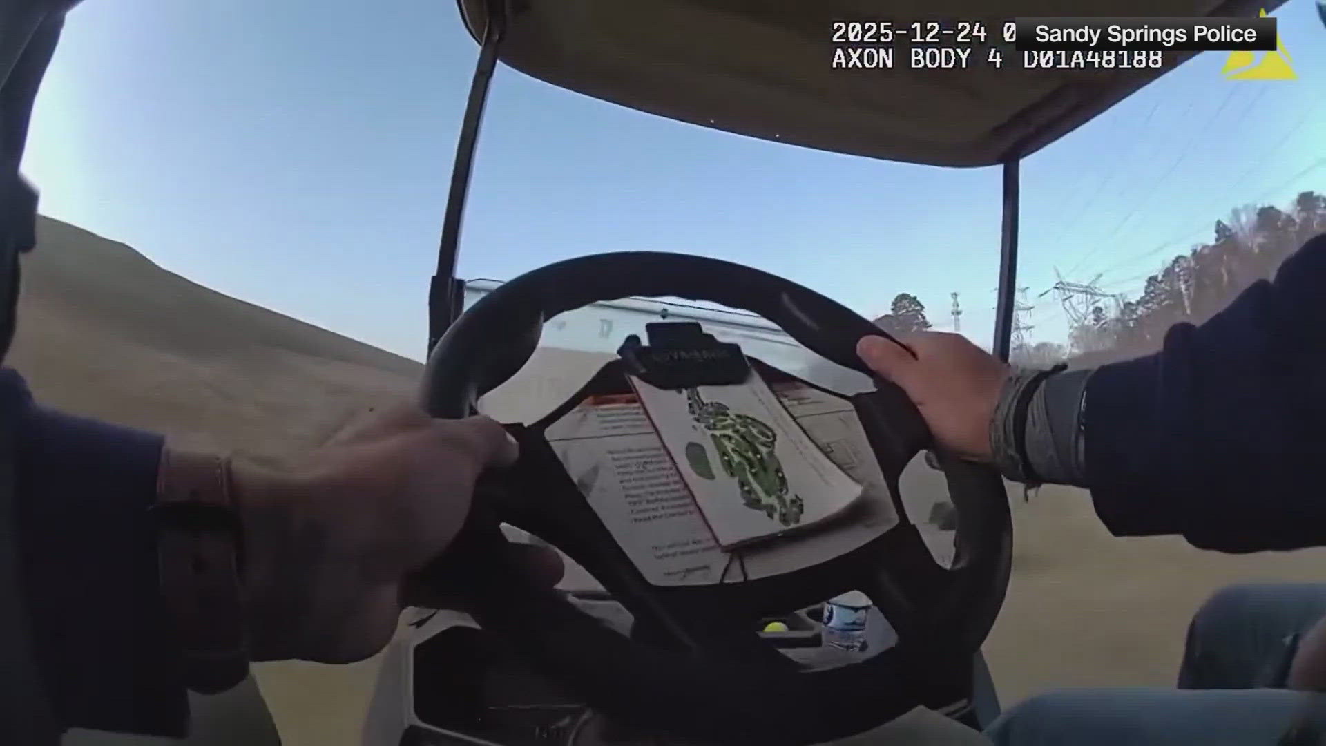 Man leads police on chase on golf cart