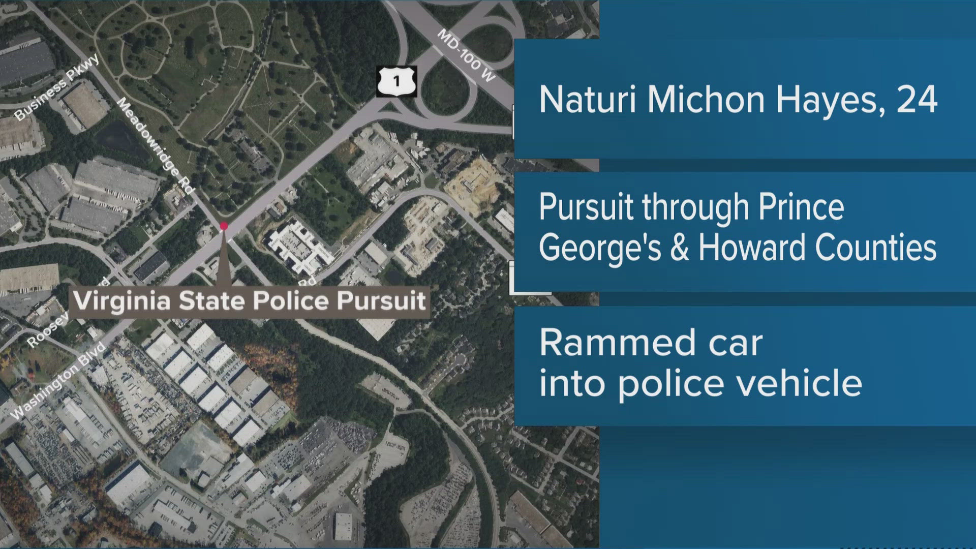 Howard County woman is under arrest for ramming into a Virginia State ...