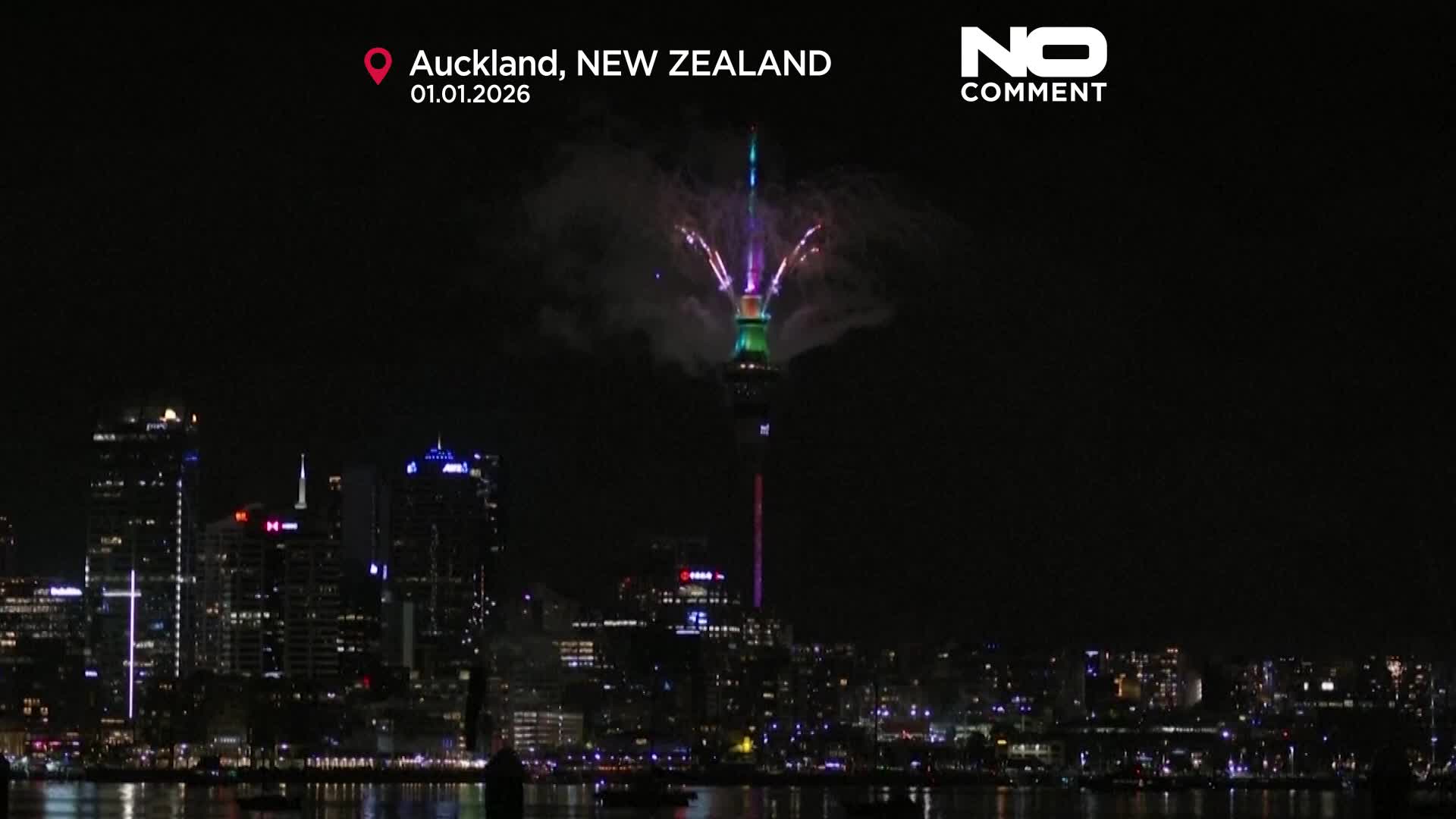 Nueva Zelanda da la bienvenida a 2026 con los fuegos artificiales en la ...