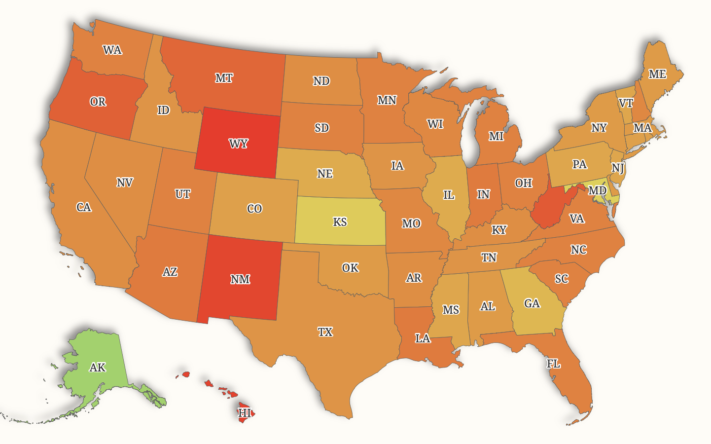 Map shows states with largest Social Security office staffing losses