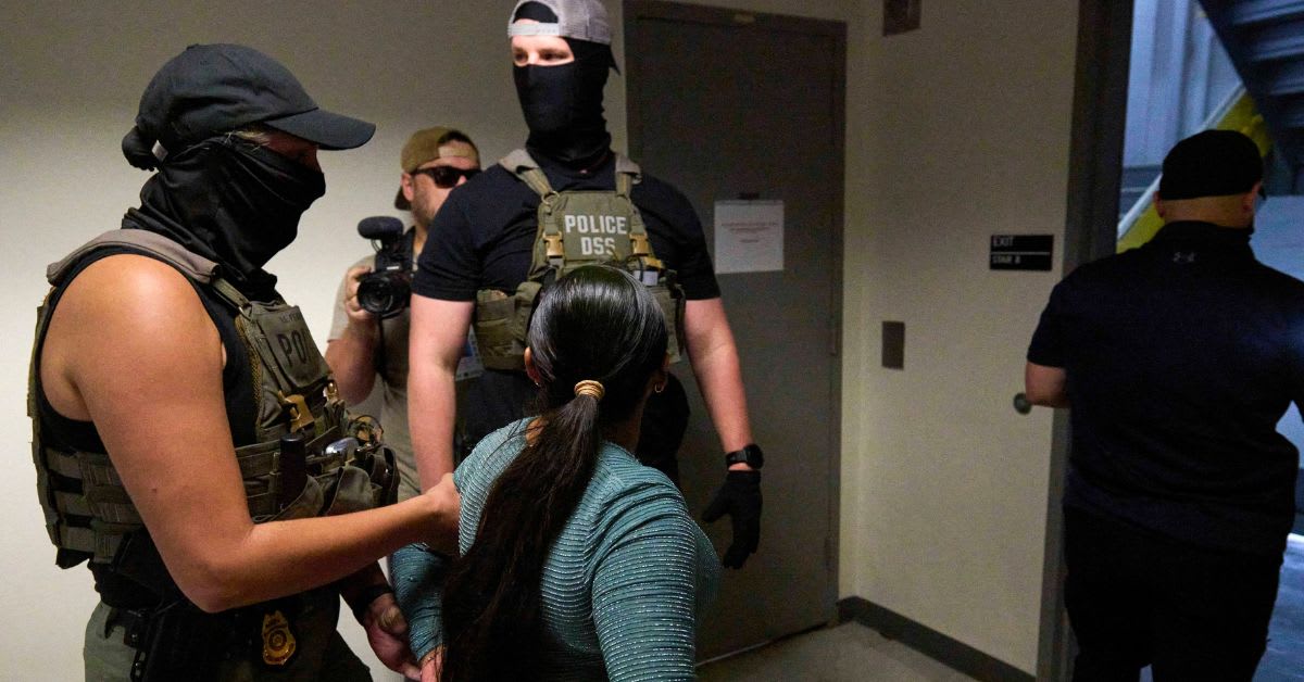 ICE agents pin, drag pregnant woman