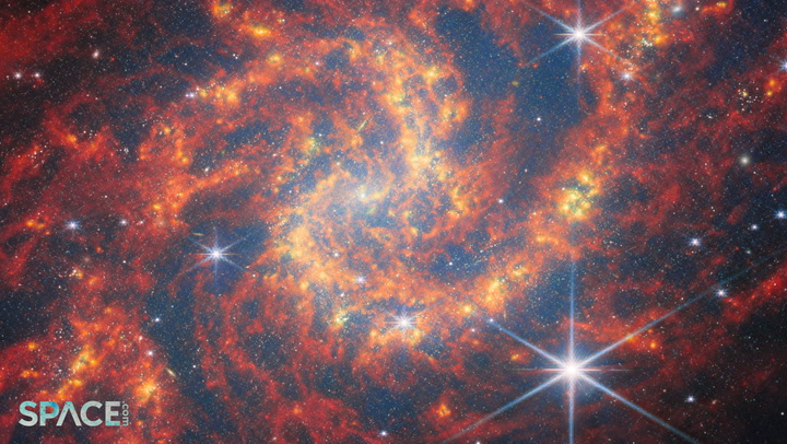 James Webb Space Telescope captures stunning view of spiral galaxy NGC 2283