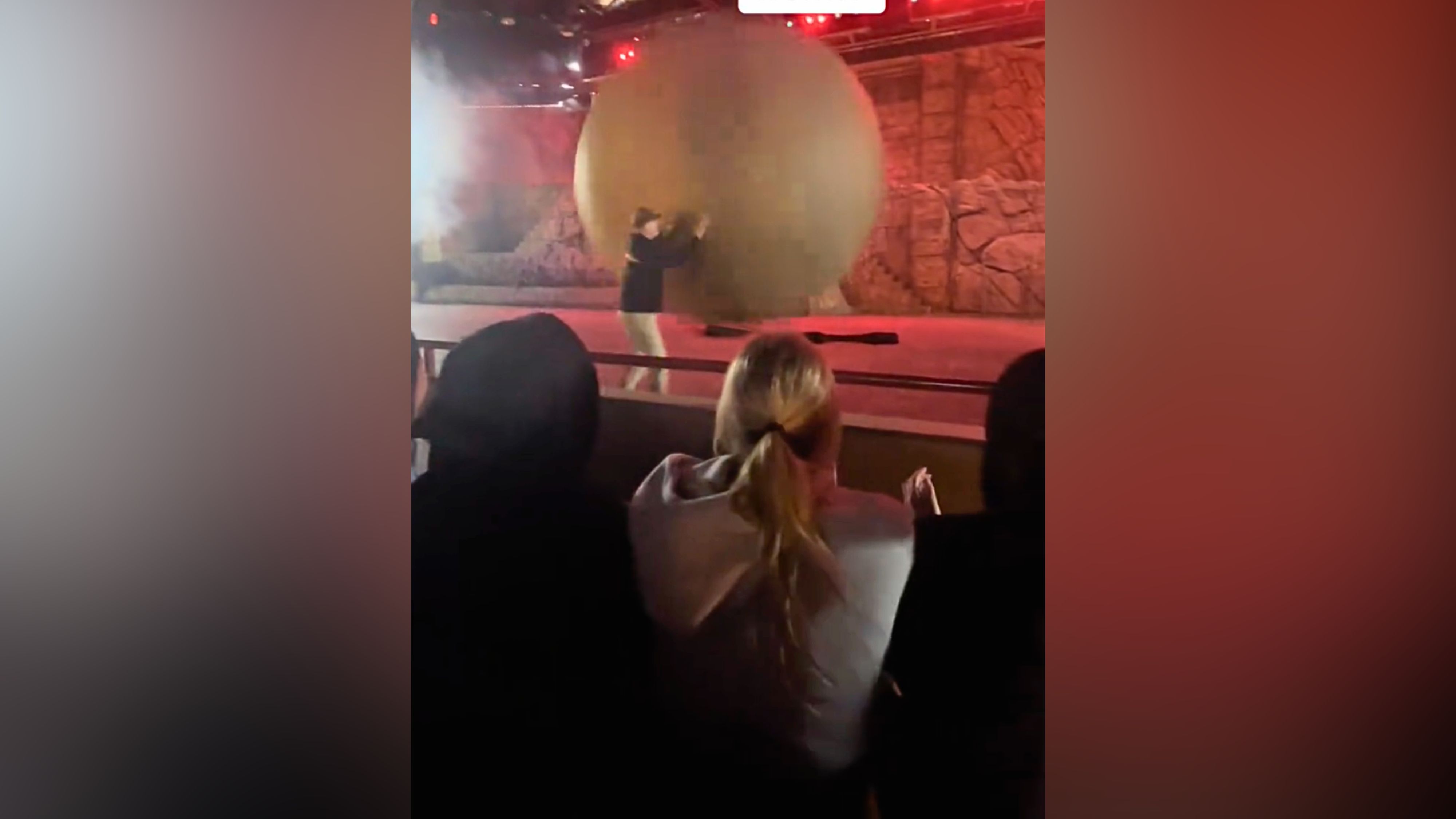 Watch: Disney cast member saves audience from 400-pound boulder