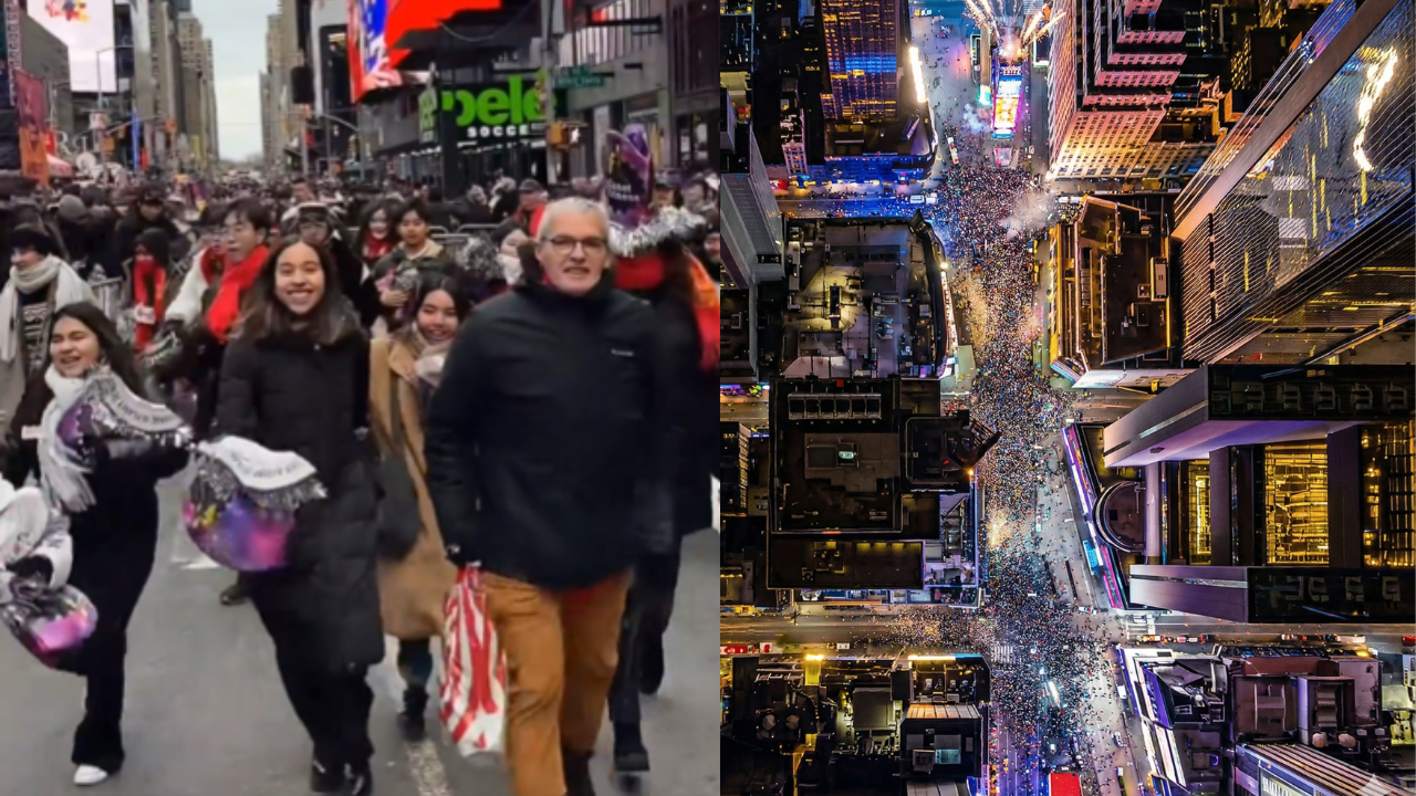 NYC Times Square New Year’s Eve celebration begins as crowds wait for ...