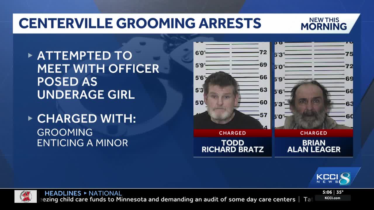 Southern Iowa men charged with grooming, enticing a minor in sting