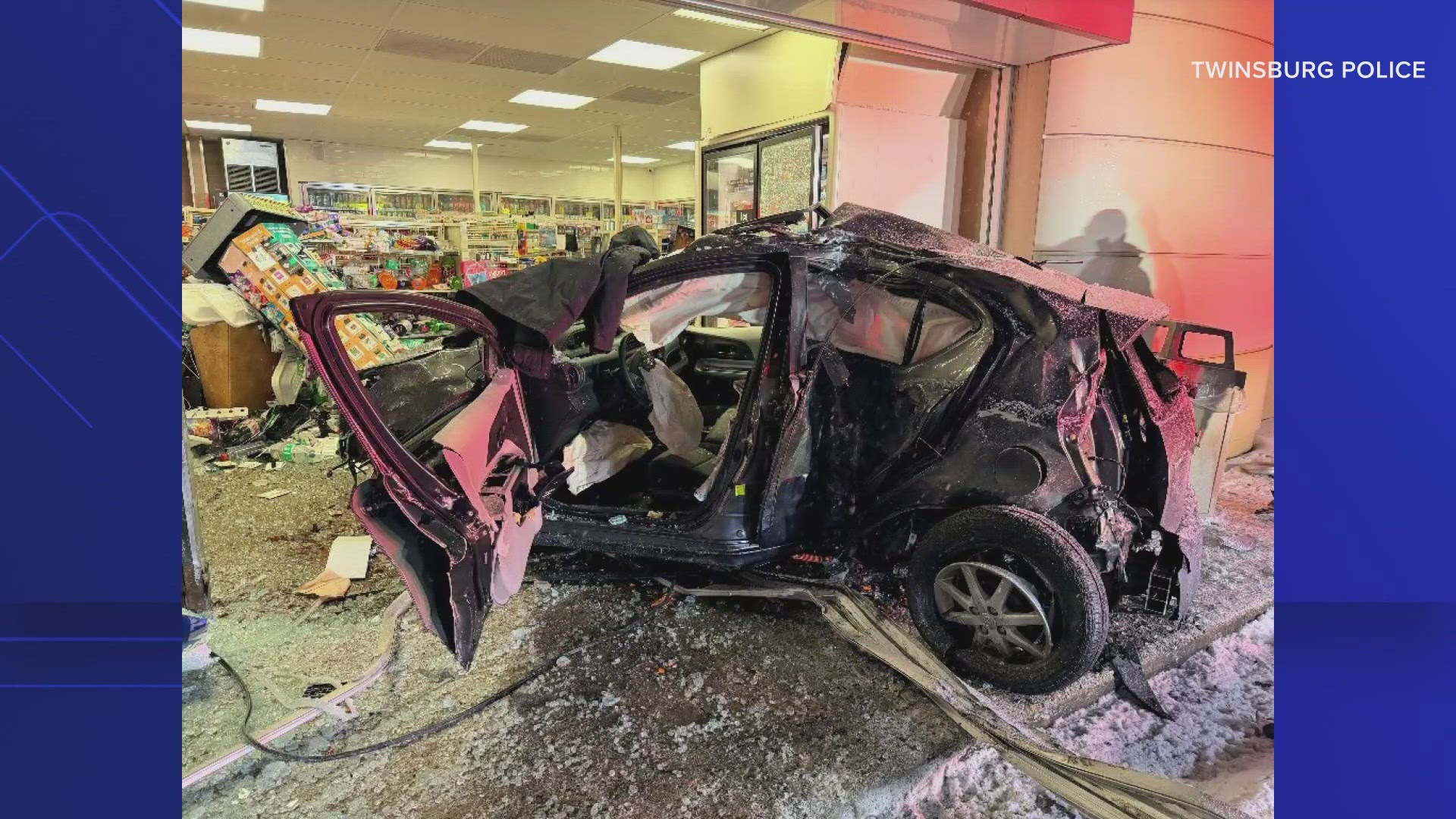 Driver crashes into 7-Eleven in Twinsburg, causing damage