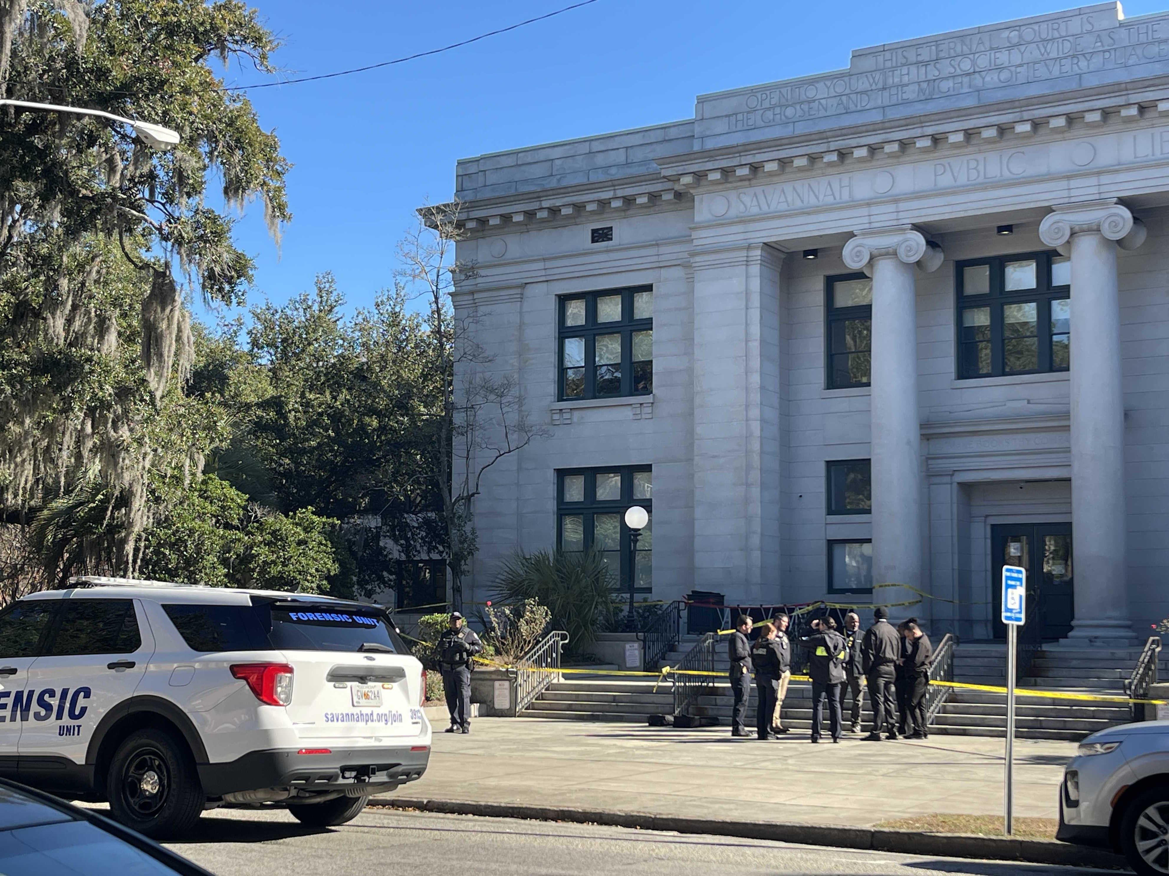 Savannah police investigate death outside downtown library