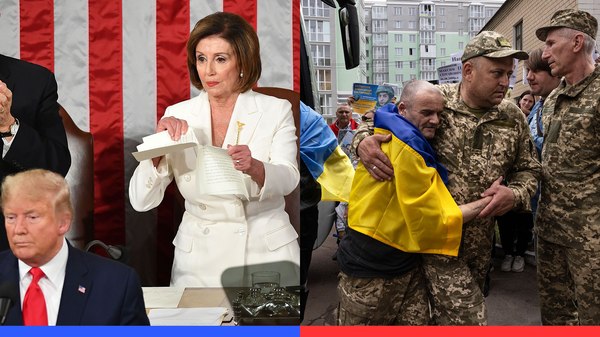 Pelosi says tearing up Trump's SOTU wasn't planned; Ukraine accuses ...