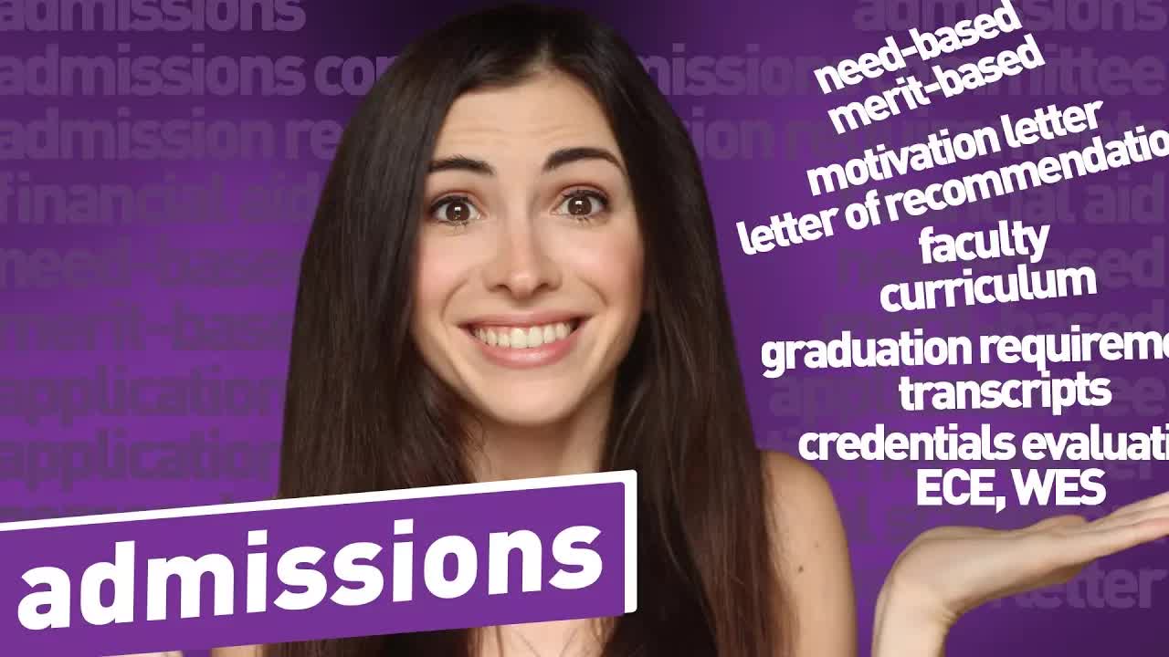 English vocabulary for admissions: financial aid, requirements