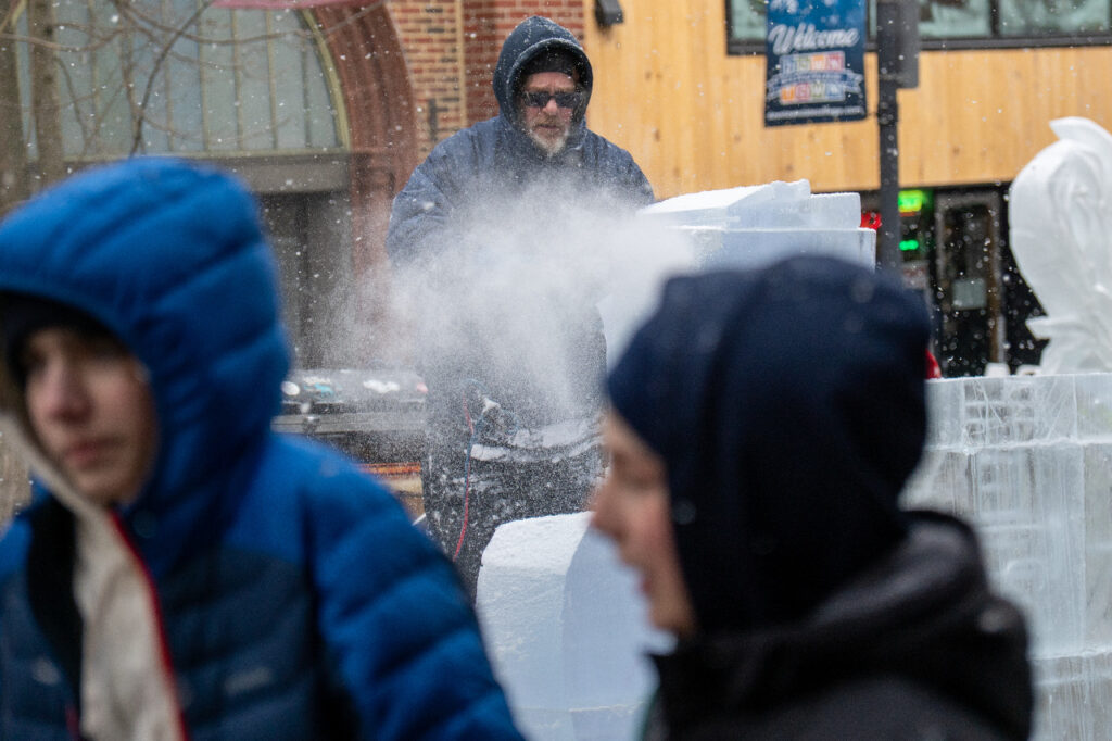 Photos: Ice sculptors craft creative designs at First Night State College