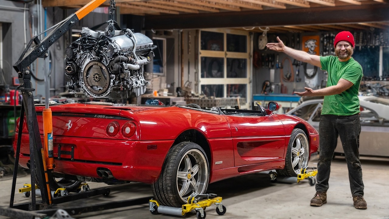 Mounting a V10 twin turbo diesel into a vintage Ferrari