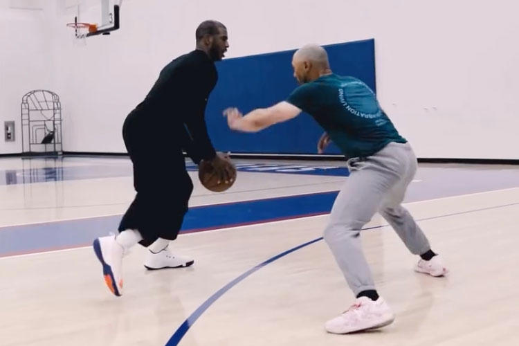Chris Paul hoops with Mookie Betts at Clippers’ facility as NBA future ...