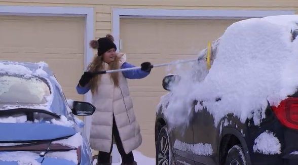 Bayberry family spends two days shoveling after heavy snow