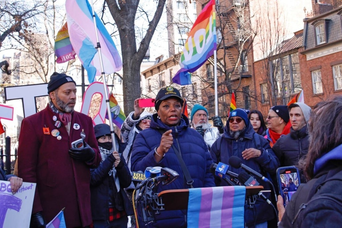 New Yorkers protest as 'transgender' and 'queer' scrubbed from ...