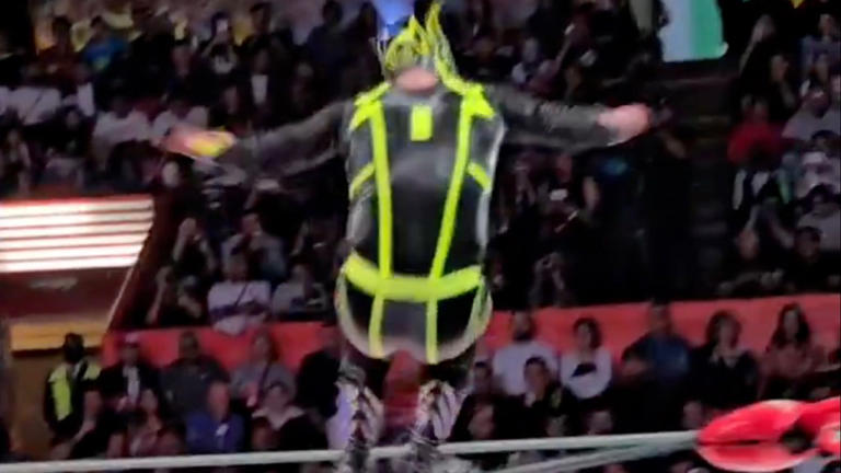 Pro wrestler performs one of the most insane wrestling spots ever