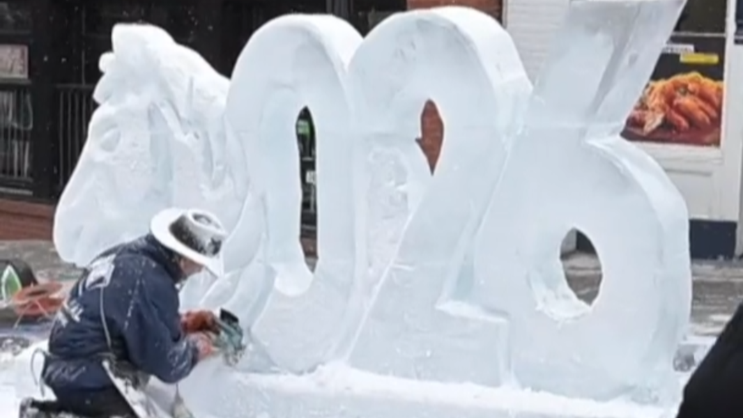 2026 is carved in ice to ring in new year at First Night
