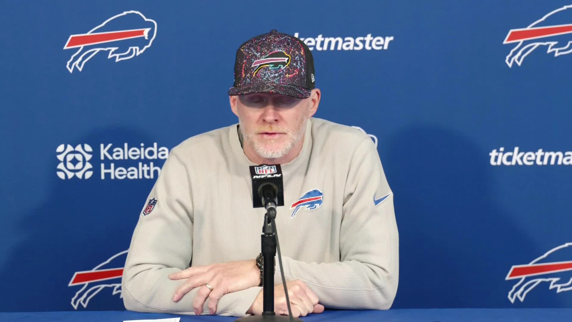 Sean McDermott talks about if he will start or rest James Cook in the ...