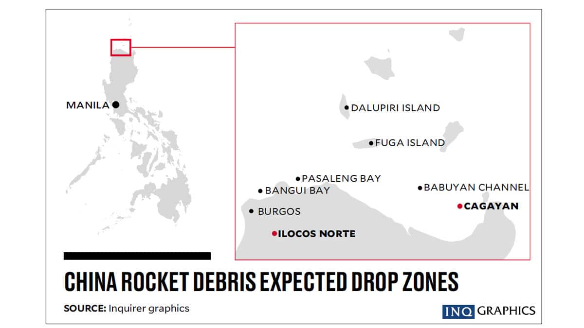 N Luzon folk warned of debris drop as China launches rocket