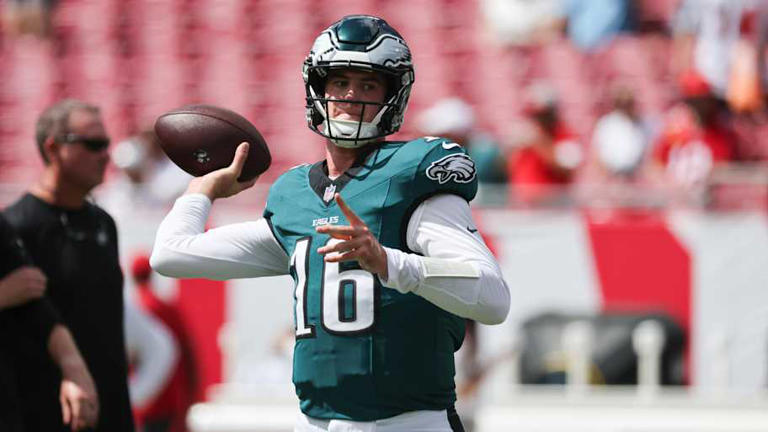 Eagles sitting starters; Tanner McKee in the spotlight