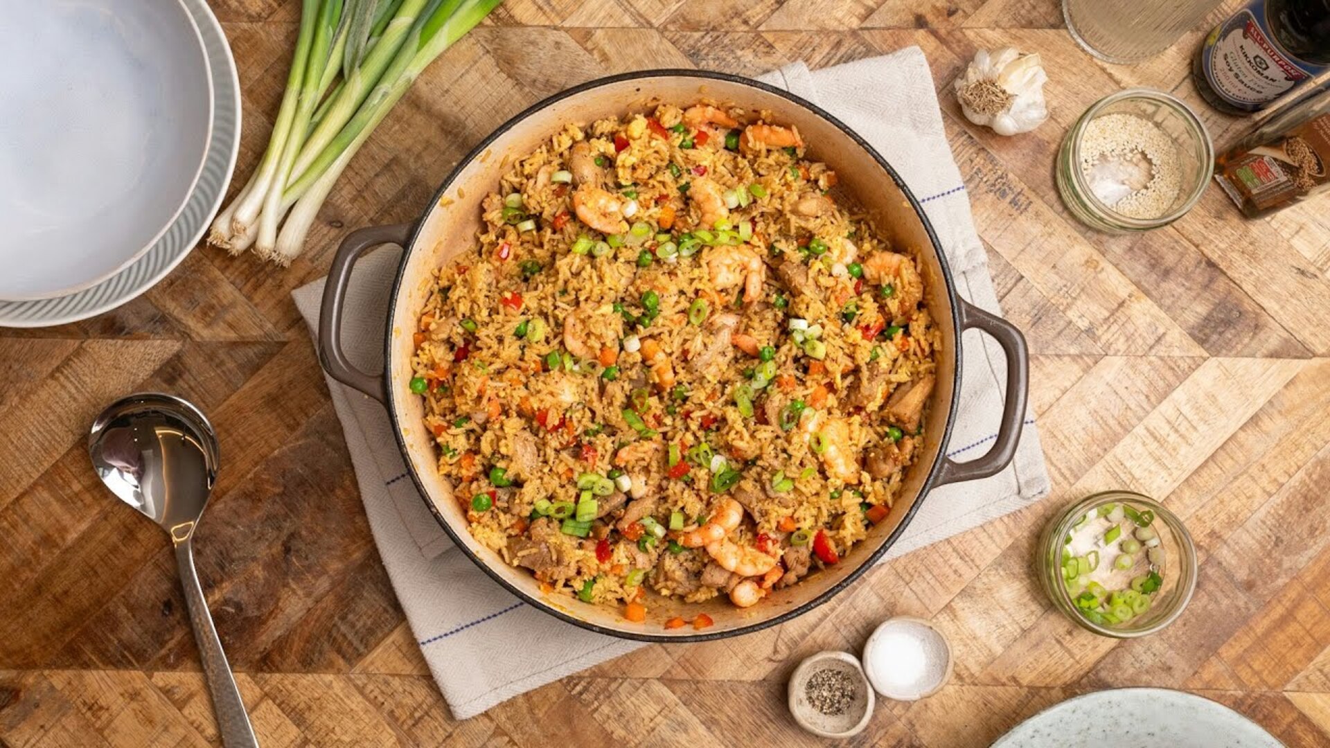 Easy chicken and shrimp fried rice recipe