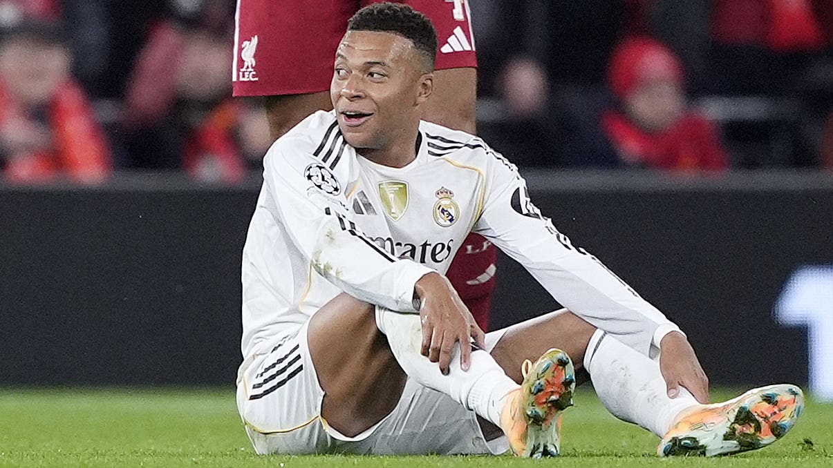 Real Madrid’s Kylian Mbappe facing spell out of action with left knee ...