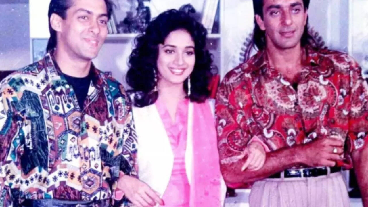This Salman Khan, Sanjay Dutt and Madhuri Dixit's 34 year old pic from ...