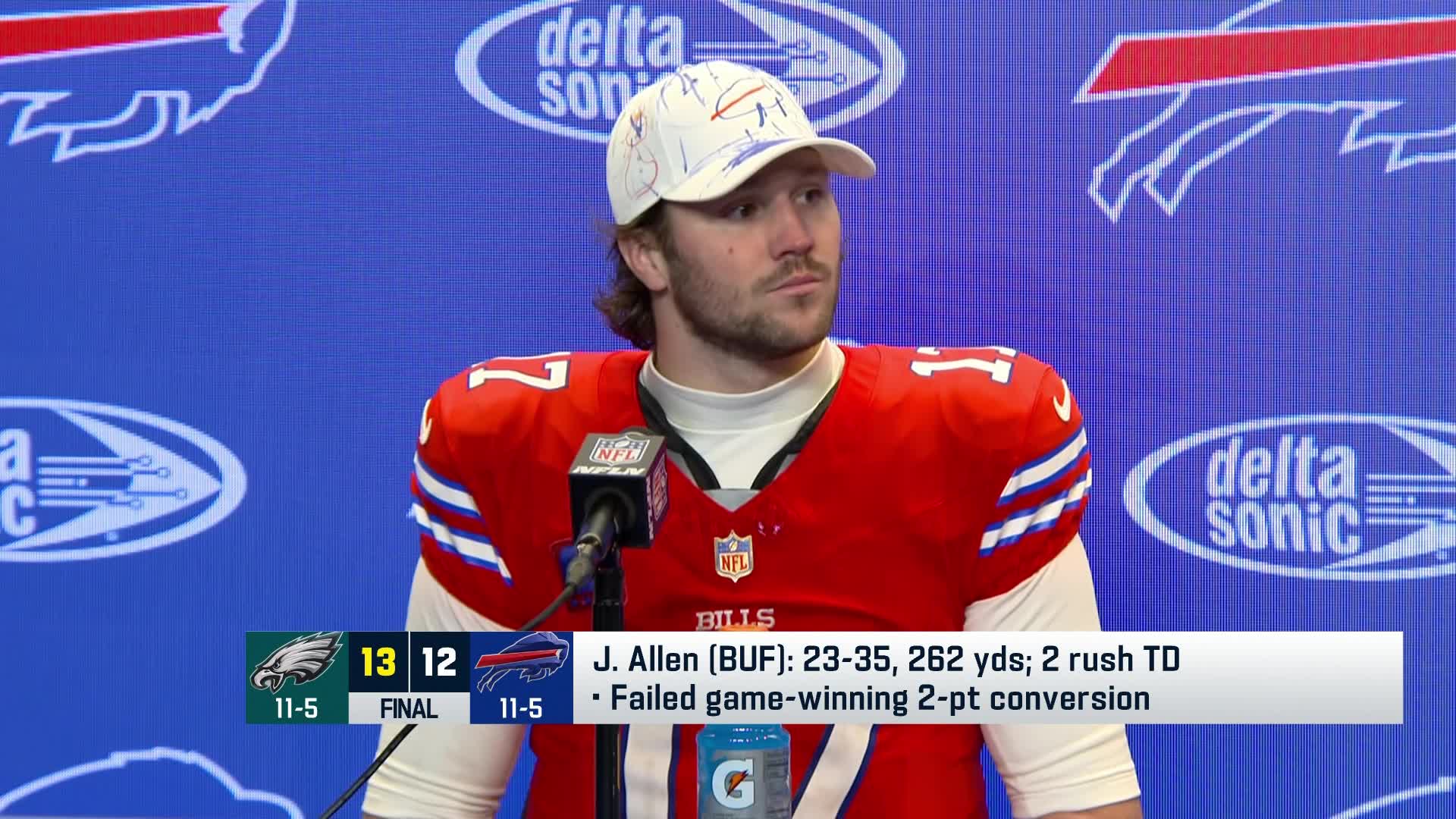 Josh Allen takes responsibility following failed two-point conversion ...