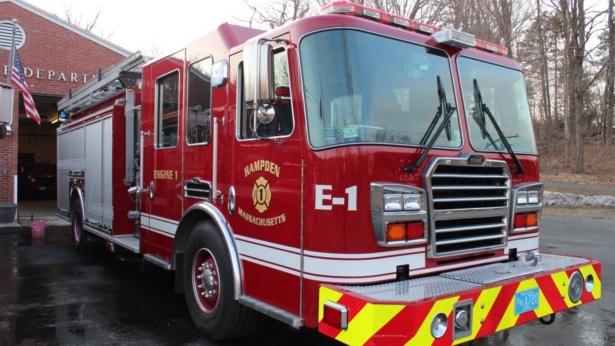 Crews work to put out fire on Mountain Road in Hampden