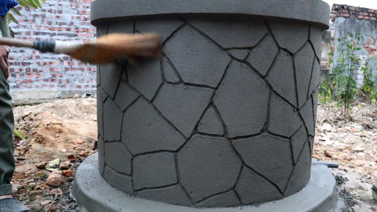 DIY fake stone water tank & deep well build!