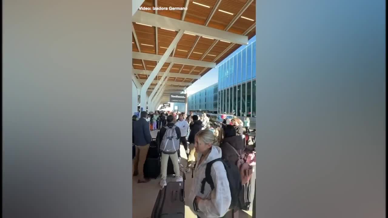 Video shows MCI passengers outside terminal during potential threat
