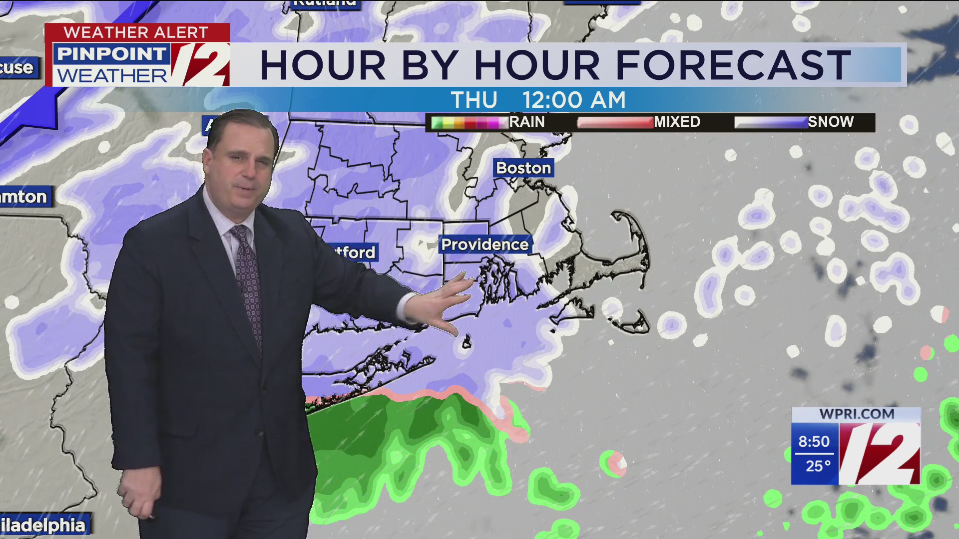 WPRI 12 weather forecast for 12/31/25: Snow develops tonight