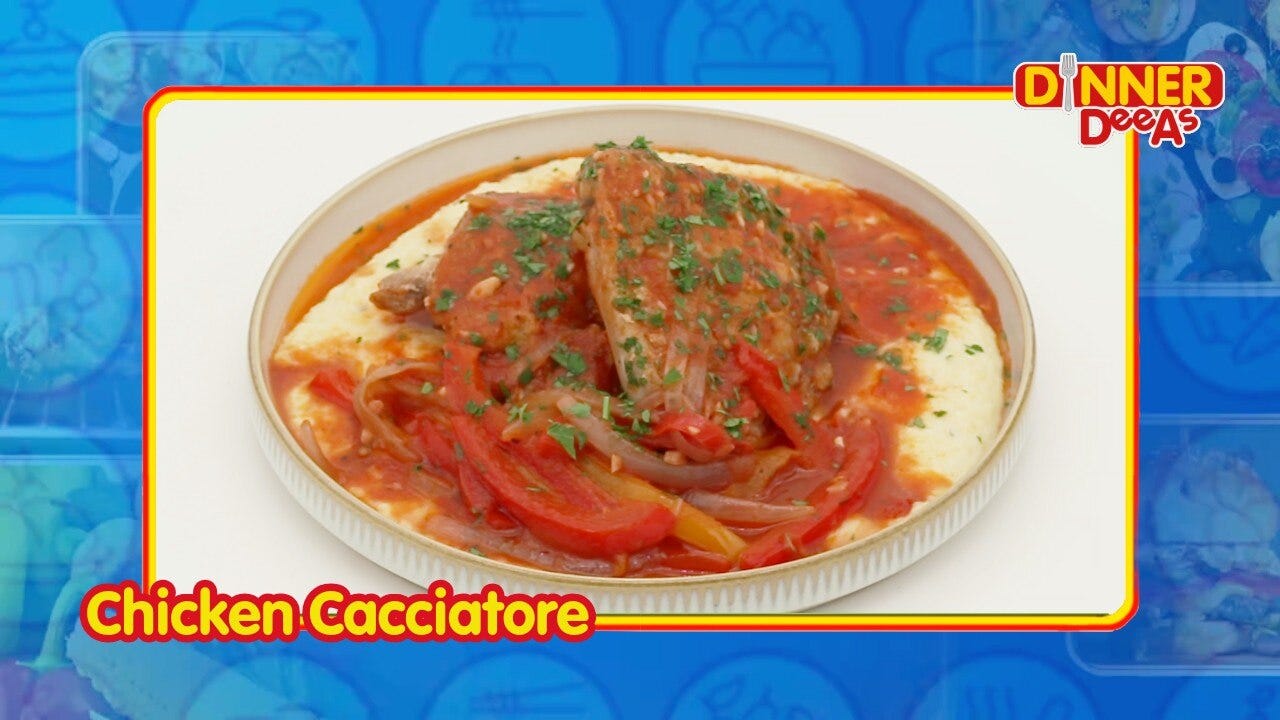 Traditional chicken cacciatore recipe! 🍗 Crispy skin & creamy parmesan ...