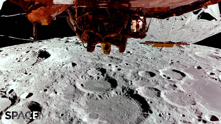 Blue Ghost's amazing view of the moon from 62 miles up