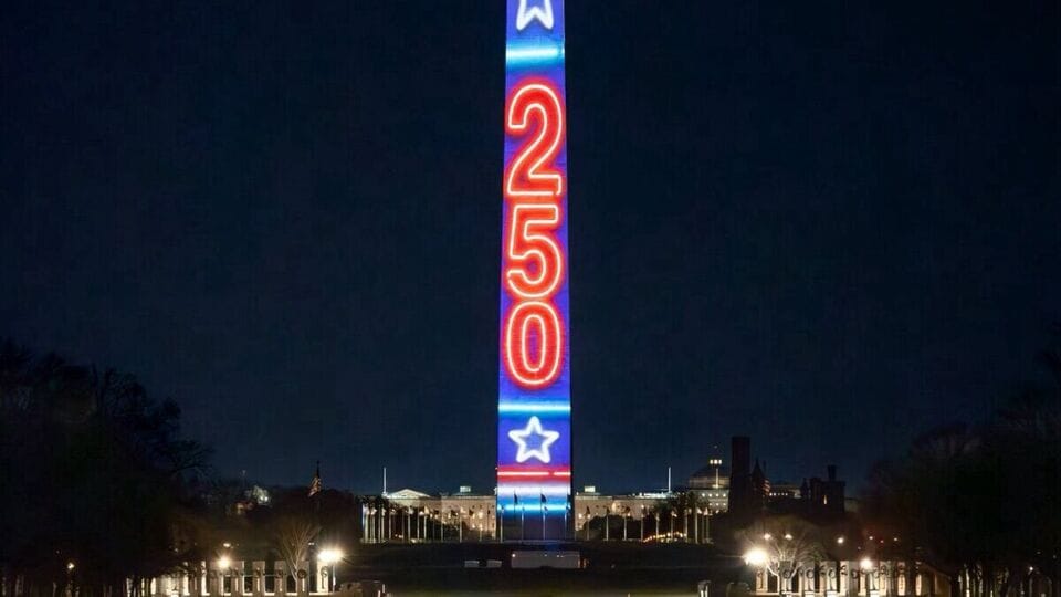 Washington Monument turns giant birthday candle for America’s 250th ...
