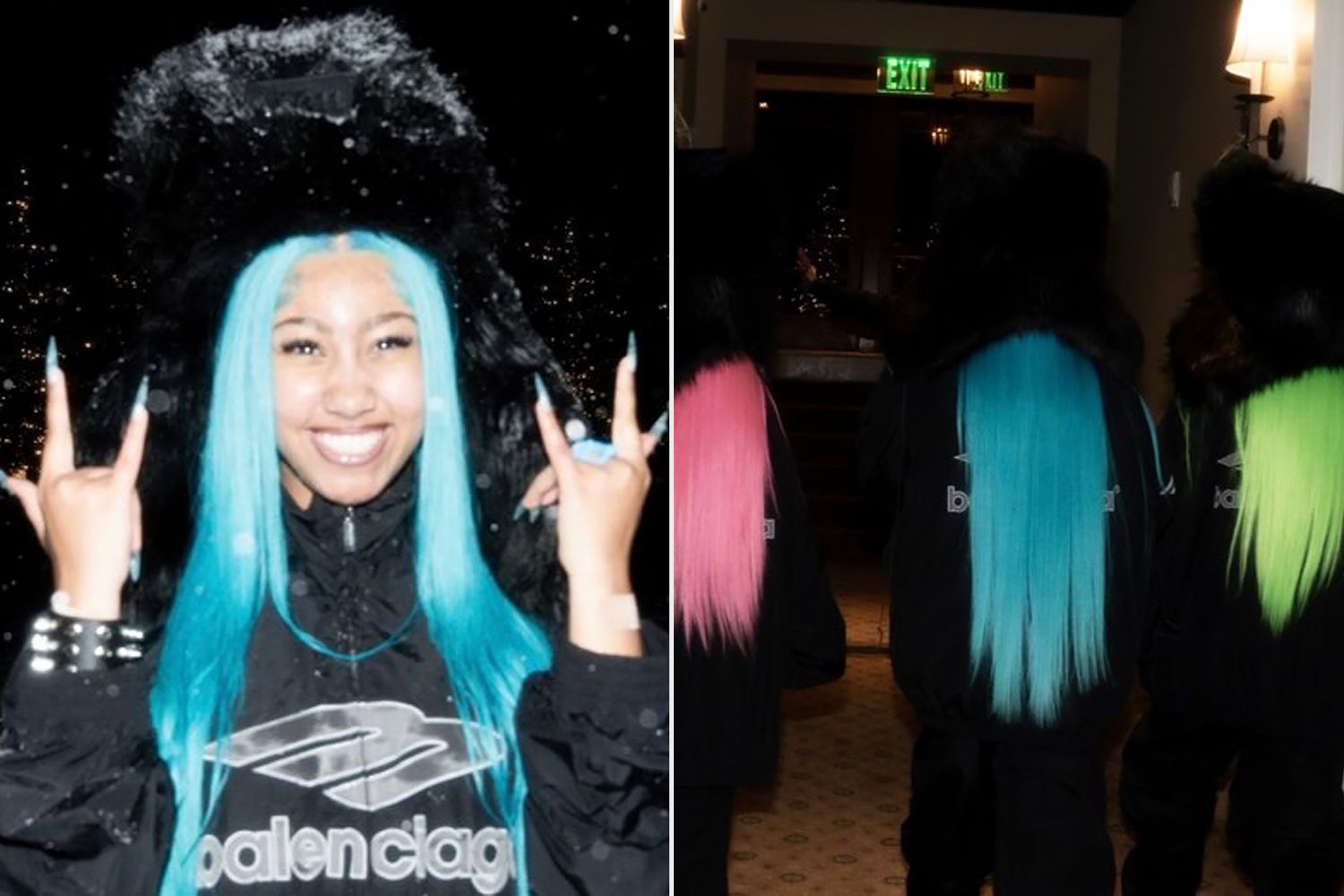 North West and friends show off their rainbow hair and claw nails as ...