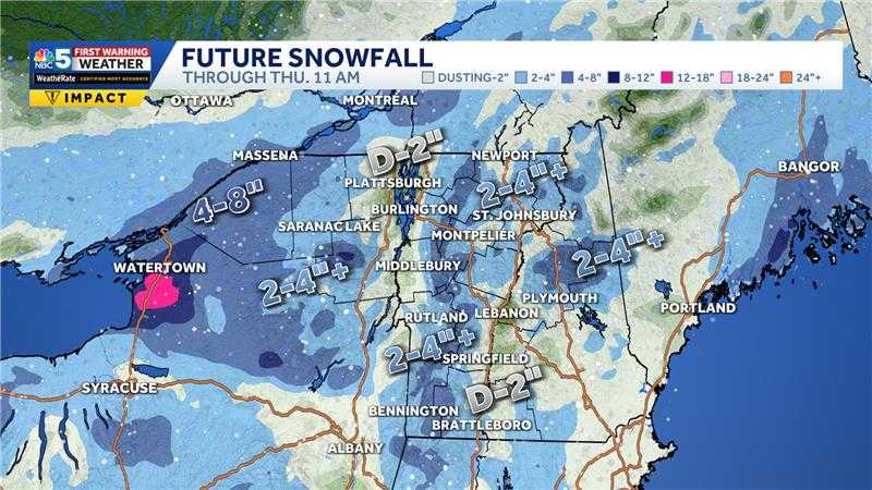 2026 begins with widespread snow, slick travel in Vermont & New York ...