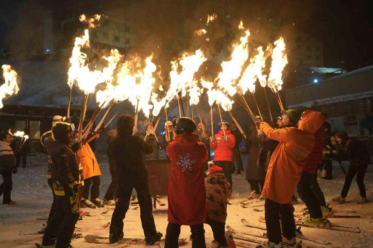 Palandöken Kayak Merkezi’nde yılbaşı coşkusu