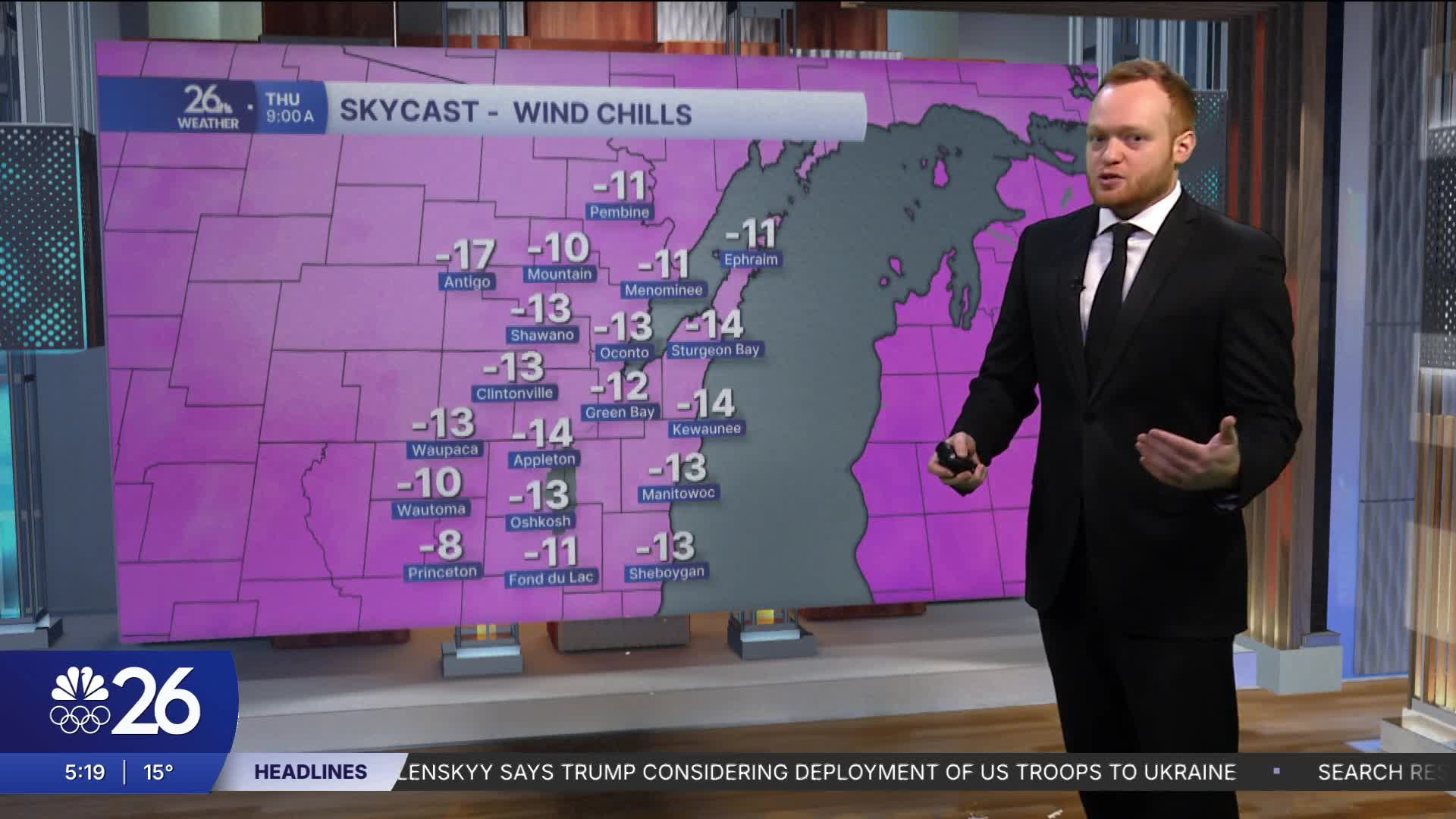 Sub-zero New Year's wind chills