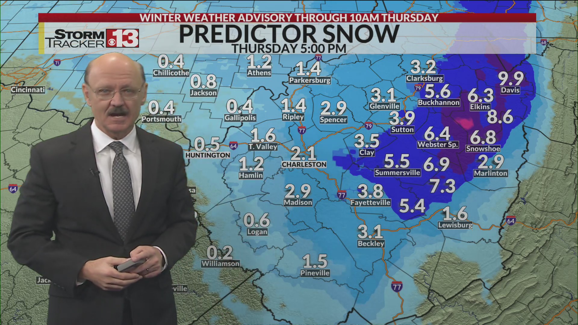 Snow New Year's Eve - evening update