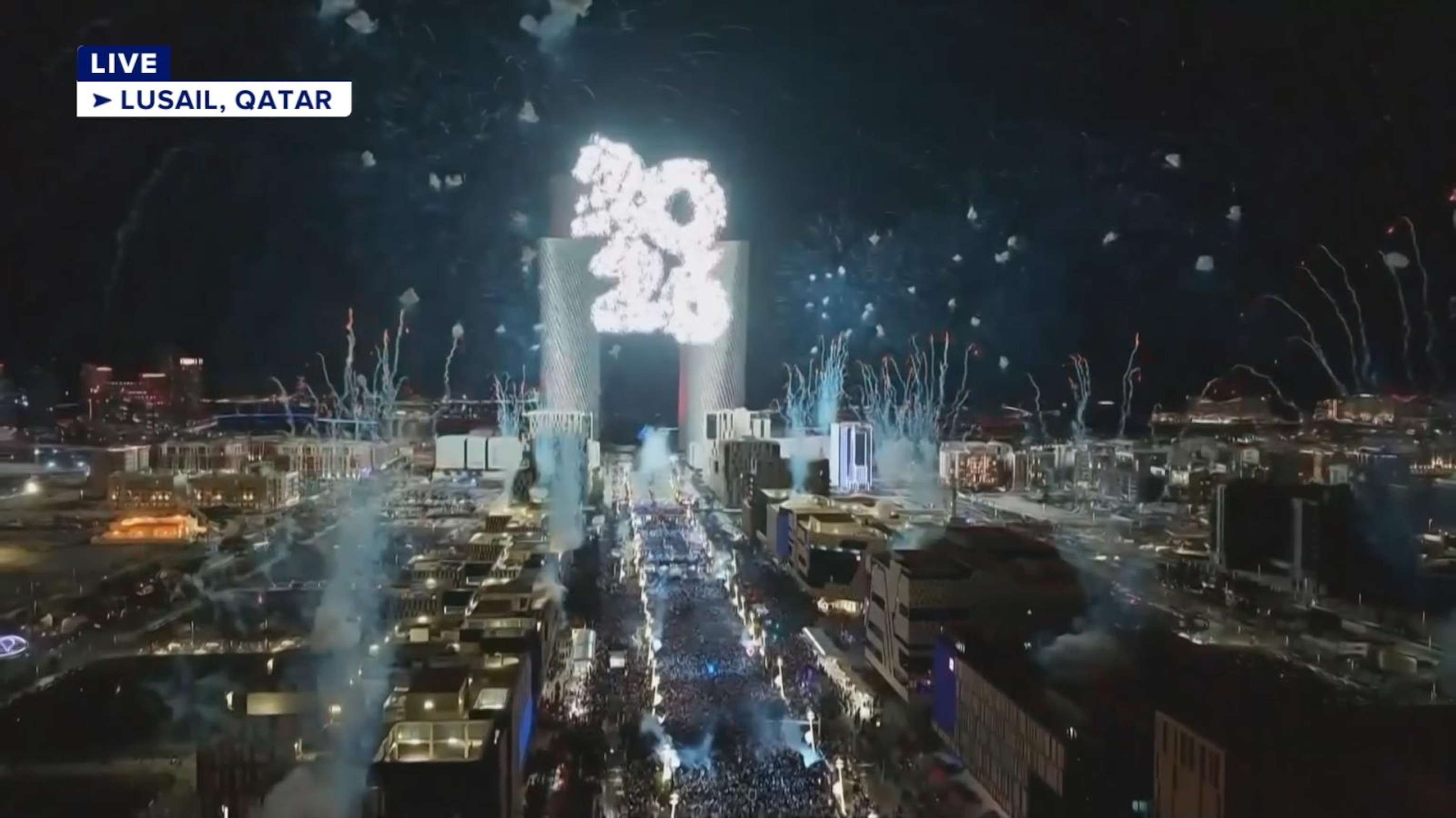Lusail, Qatar celebrates the start of 2026
