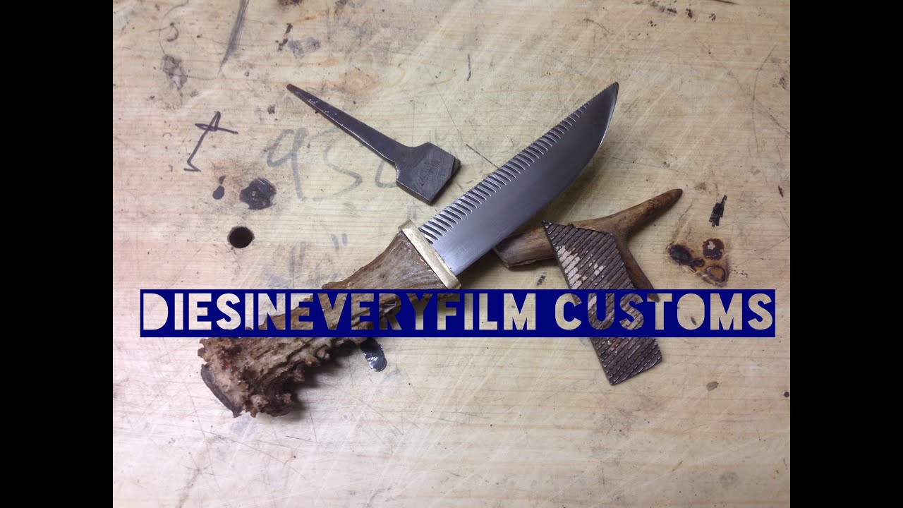 Making a Hidden tang farriers rasp file knife no forge