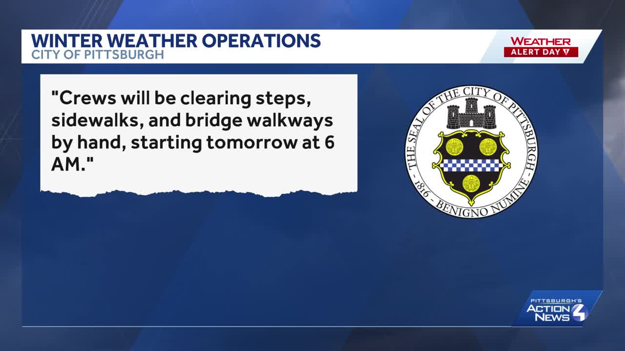 Winter Weather Operations Underway in Pittsburgh