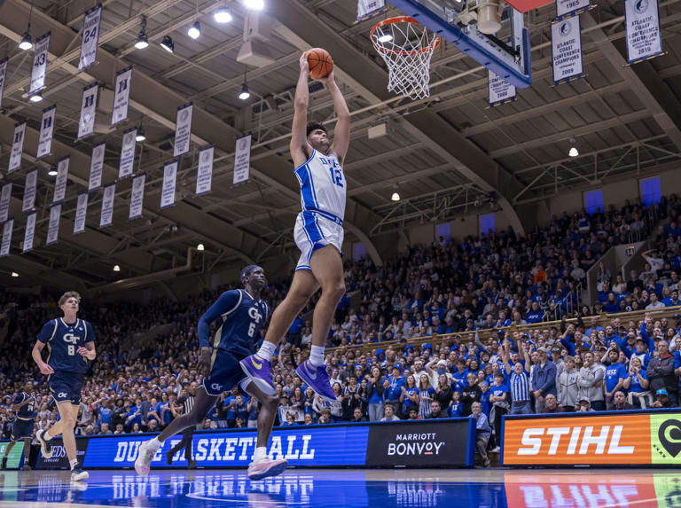 No. 6 Duke basketball holds off Georgia Tech, in an unusual way, in ACC ...