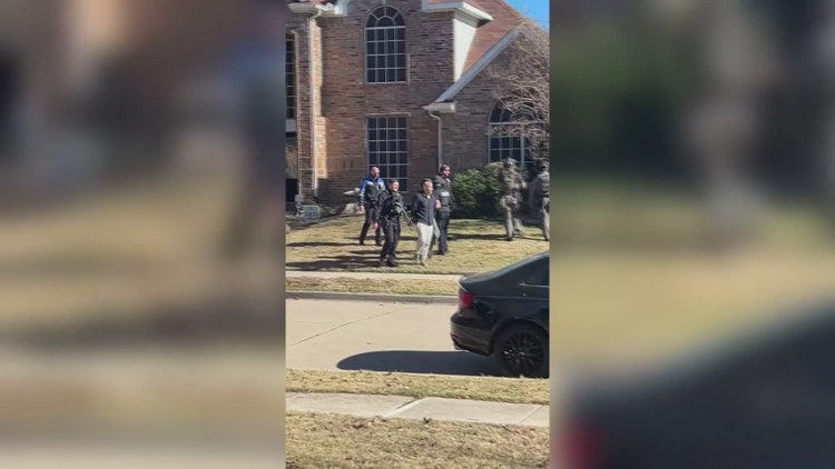 Video: Stolen vehicle suspect arrested after barricading inside Frisco ...