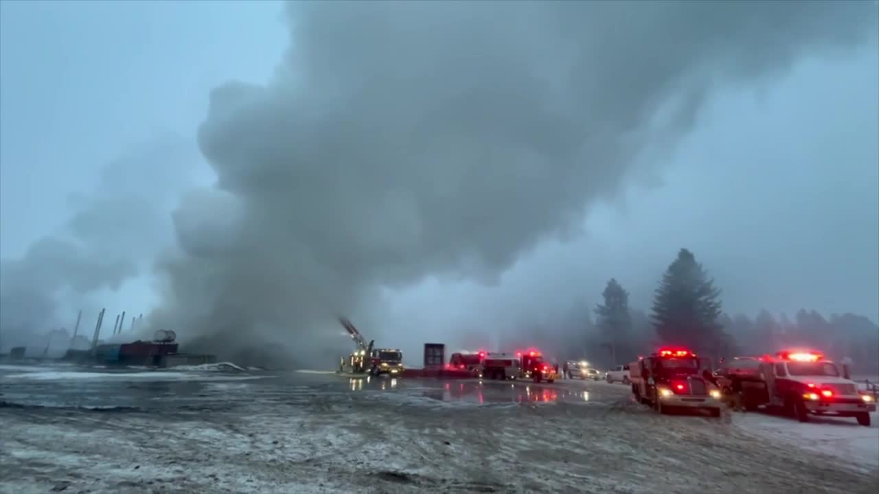 1 person critically injured after major fire sparks near Kalispell